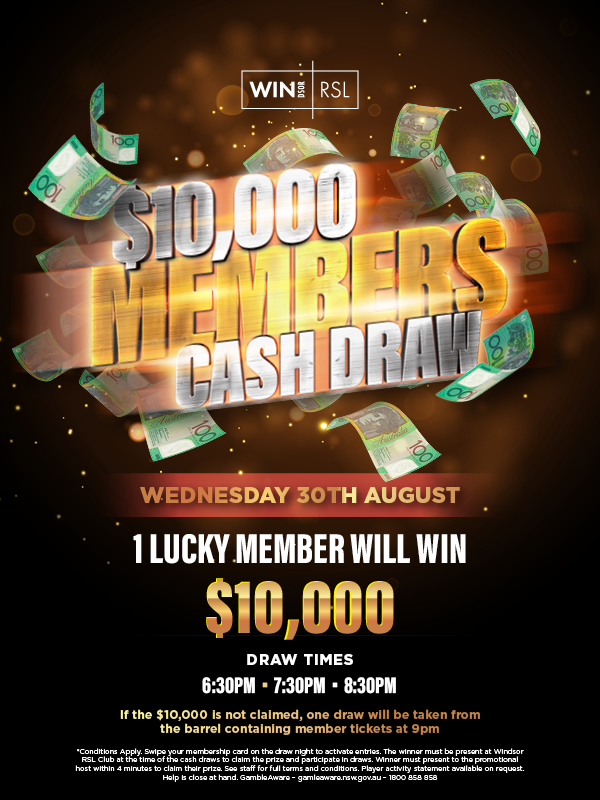$1,000 Members Cash Draw - Wednesday - Last Night 18th December ...