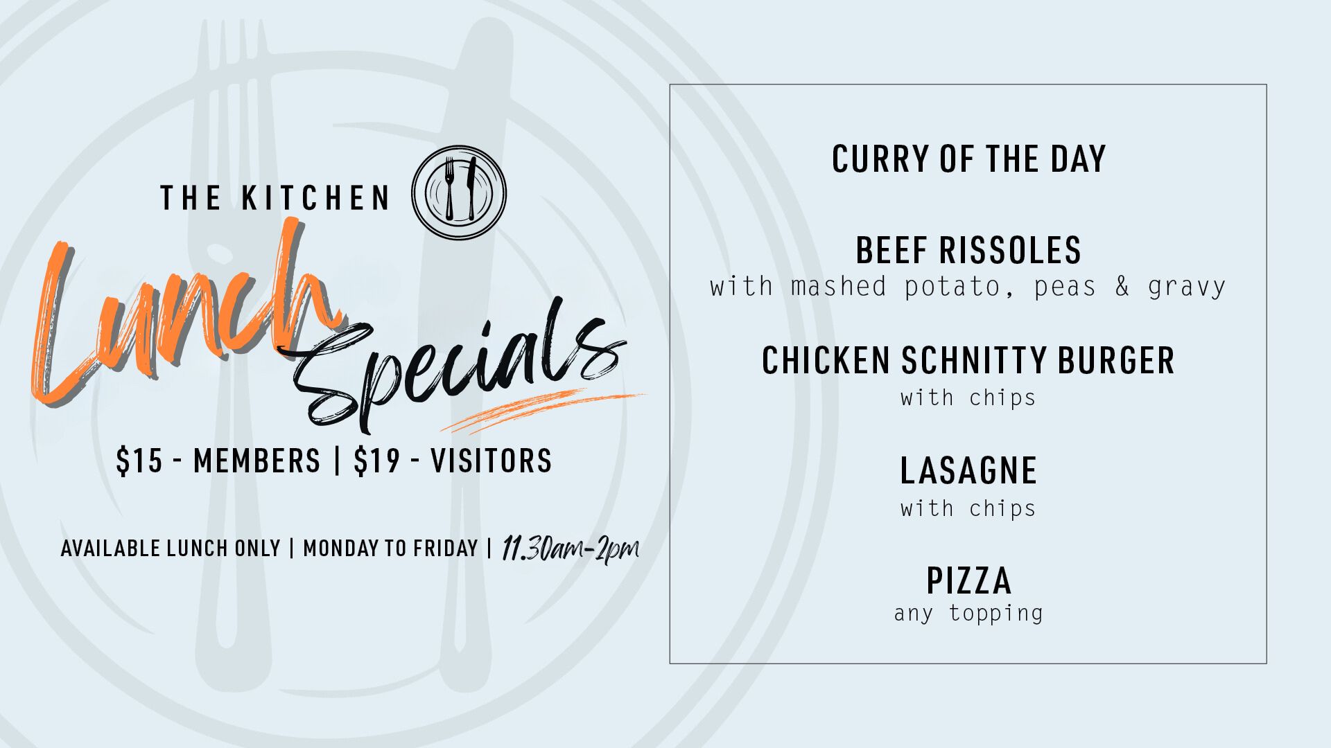 Lunch Specials - Windsor RSL