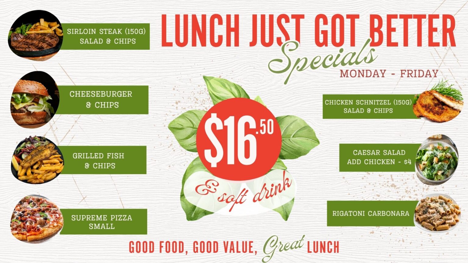 Lunch Specials - Windsor RSL